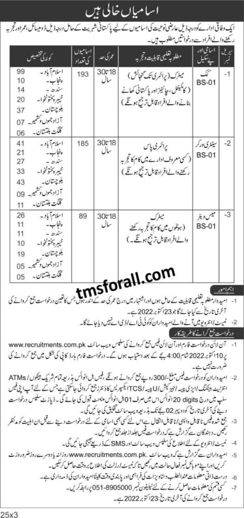 +450 Jobs Announced In Ministry Of Defence Jobs